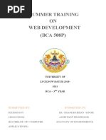 Web Development Internship Project Report Sample | PDF | Websites ...