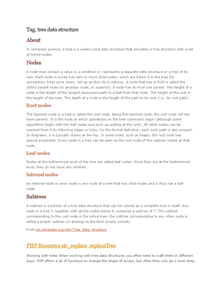 About: Tag: Tree Data Structure | PDF | Combinatorics | Applied Mathematics