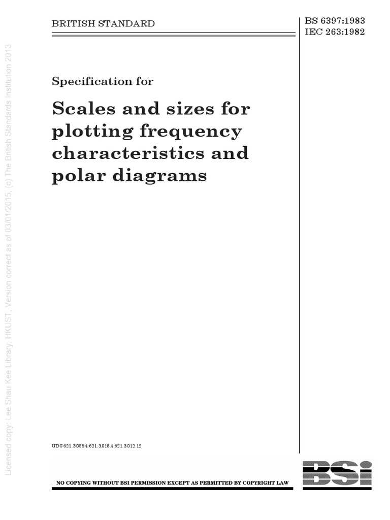 (BS 6397 - 1983) - Specification For Scales and Sizes For Plotting ...