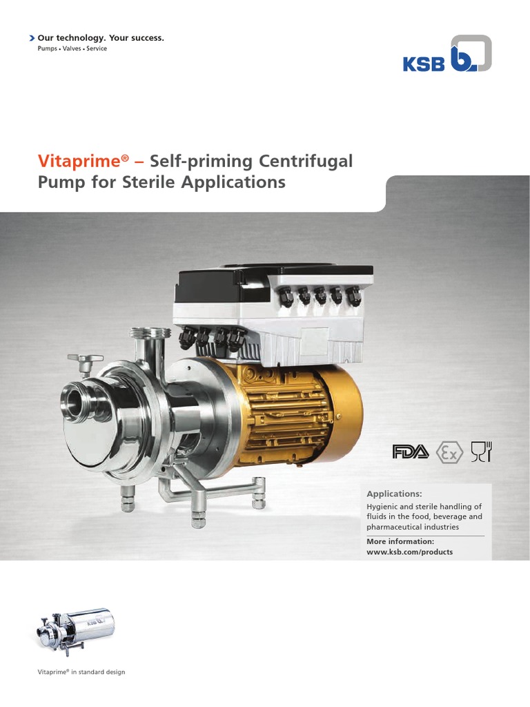 Vitaprime - : Self-Priming Centrifugal Pump For Sterile Applications ...