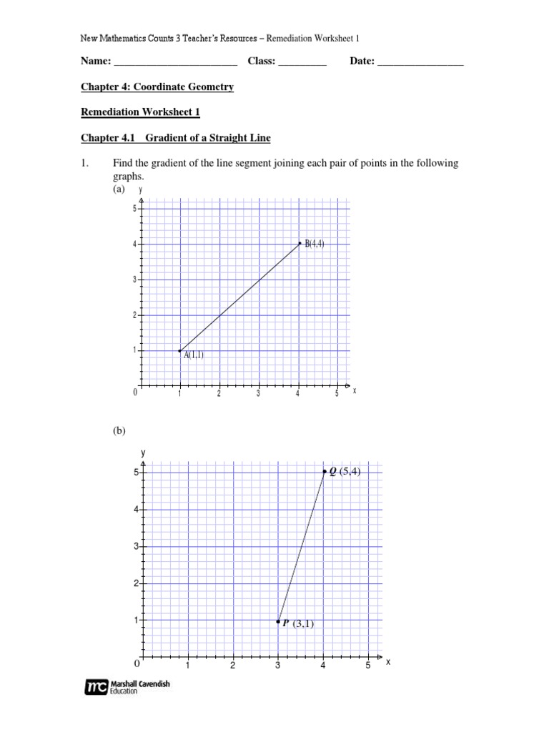 Name: - Class: - Date: - Chapter 4: Coordinate Geometry Remediation ...