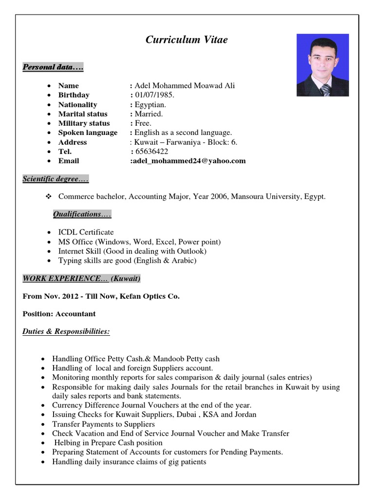 CV Adel Acc2020 Last-2 | PDF | Audit | Financial Services