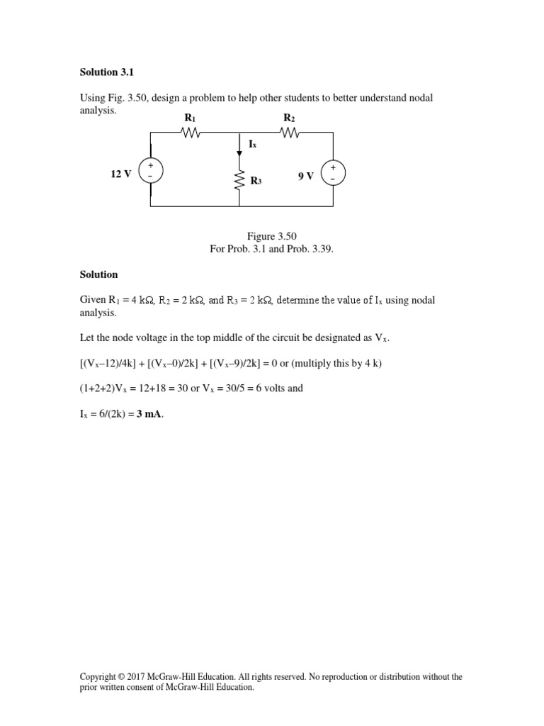 Chapter 03 Solutions | PDF | Electrical Circuits | Electronic Circuits