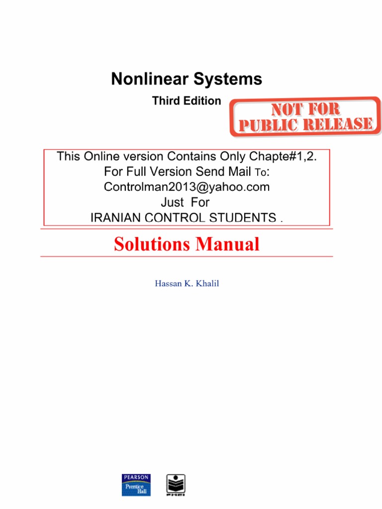 Dokumen - Tips Solutions Manual Nonlinear Systems Hassan Khalil 3rd ...