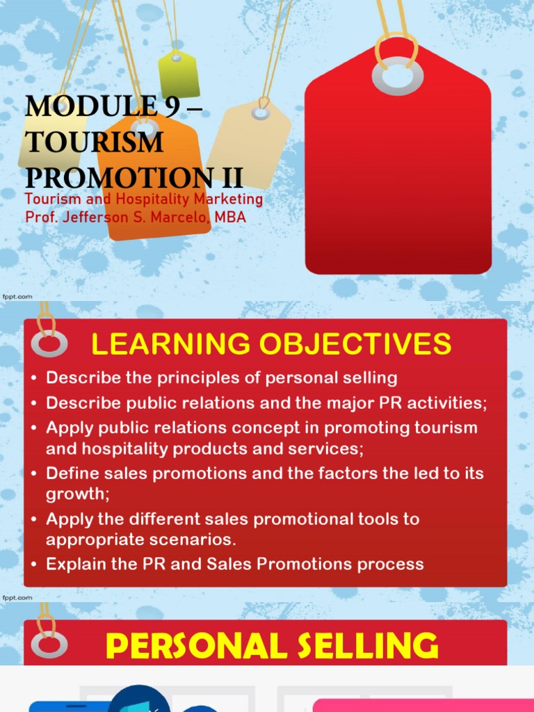 Module 9 - Tourism Promotion II | PDF | Sales | Public Relations