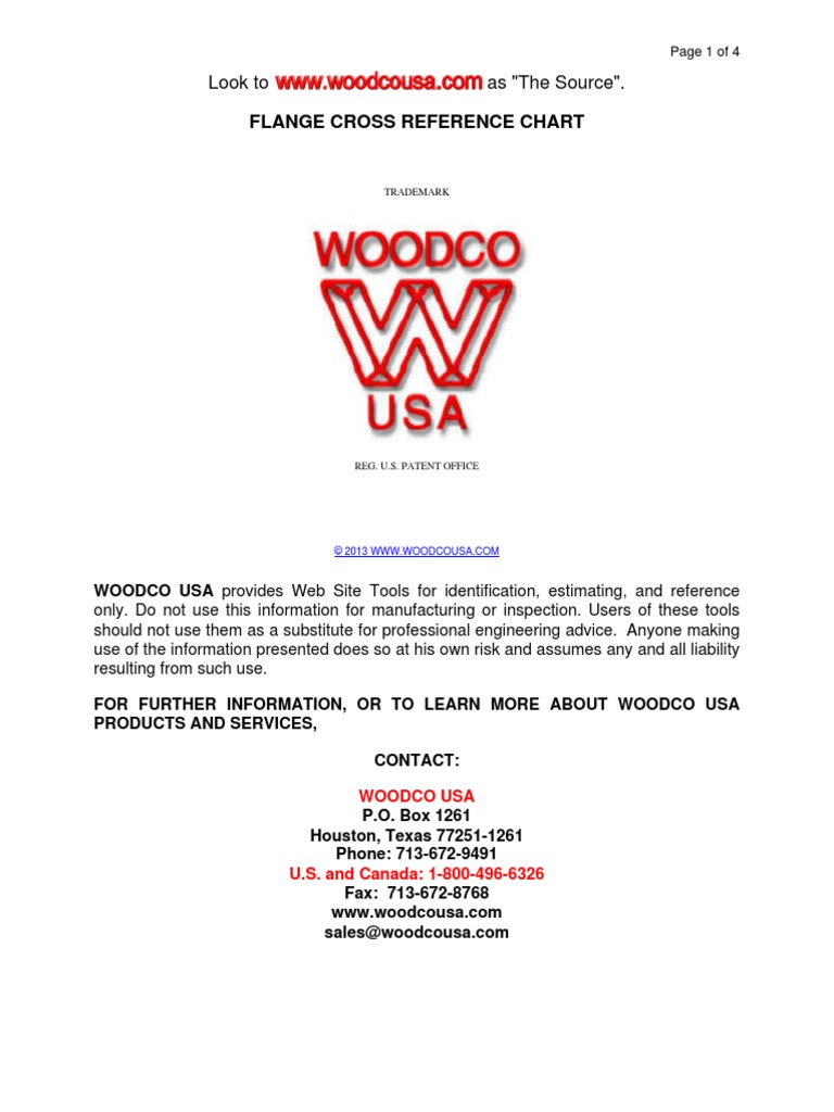 Look To As "The Source".: Flange Cross Reference Chart | PDF ...