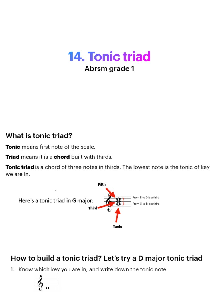 Understanding Tonic Triads in Music | PDF | Language Arts & Discipline
