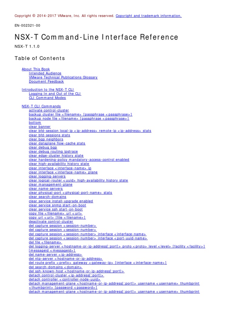 NSX-T Command-Line Interface Reference | Download Free PDF | Command Line Interface | Router ...