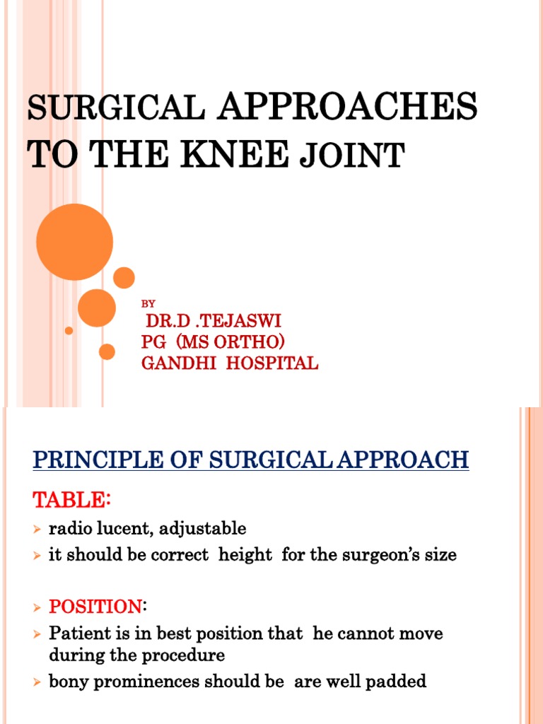Knee Surgery Techniques Guide | PDF | Knee | Soft Tissue