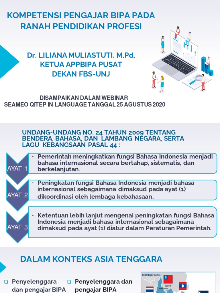 Kompetensi Pengajar BIPA Seameo Final - Dr. Liliana | PDF