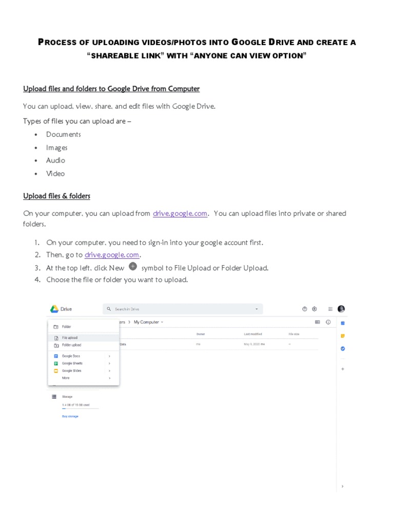 GOOGLE DRIVE Guide | PDF