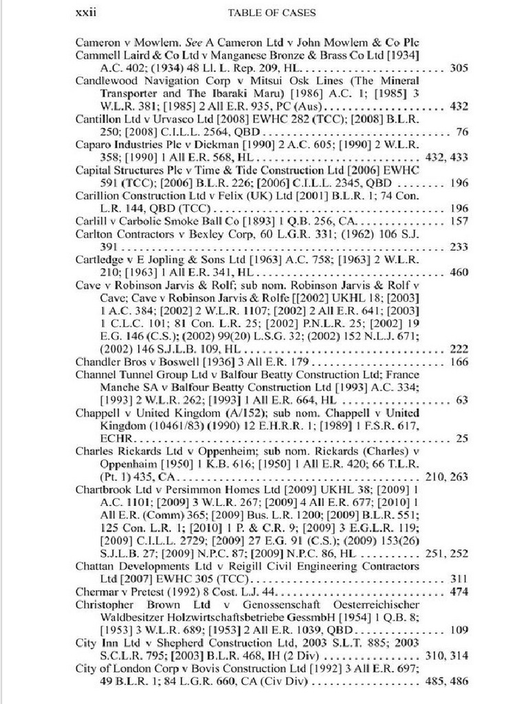 Table of Cases: A Reference Guide to Legal Cases Cited in the Document ...