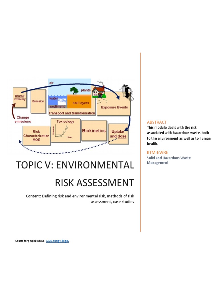 Environmental Risk Assessment Methods | PDF | Toxicity | Risk Assessment