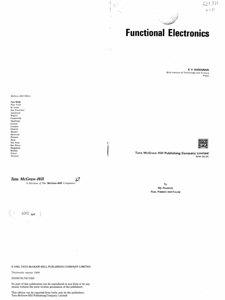 Functional Electronics by Ramanan | PDF | Rectifier | Amplifier
