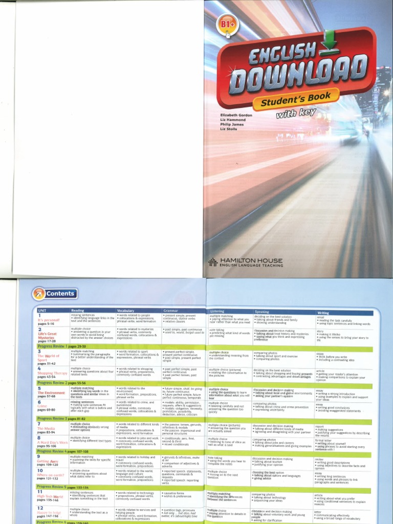 English Download B1+ Student's Book With Key (All Units) | PDF