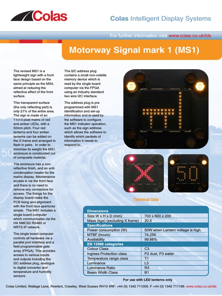 Motorway Signal Mark 1 (MS1) | PDF | Electrical Connector | Computer ...