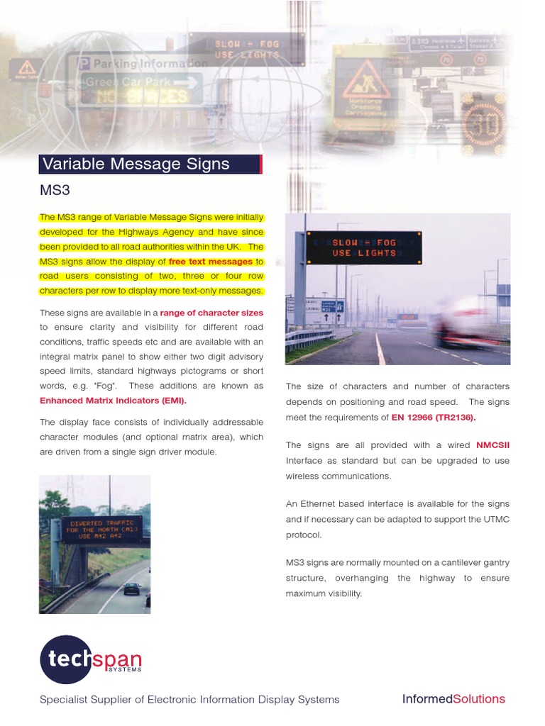 Motorway Signal Mark 3 (MS3) 02 | PDF | Computer Engineering ...