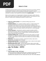 Difference Between MTS, Ato, Mto, Pto, Cto and Eto | PDF | Inventory ...