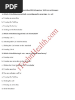 100 TOP MICROSOFT EXCEL Questions With Answers Set-2 | PDF | Microsoft ...