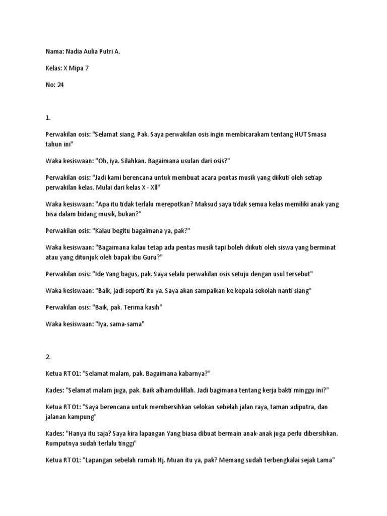 Dialog Negosiasi | PDF | Griya & Taman