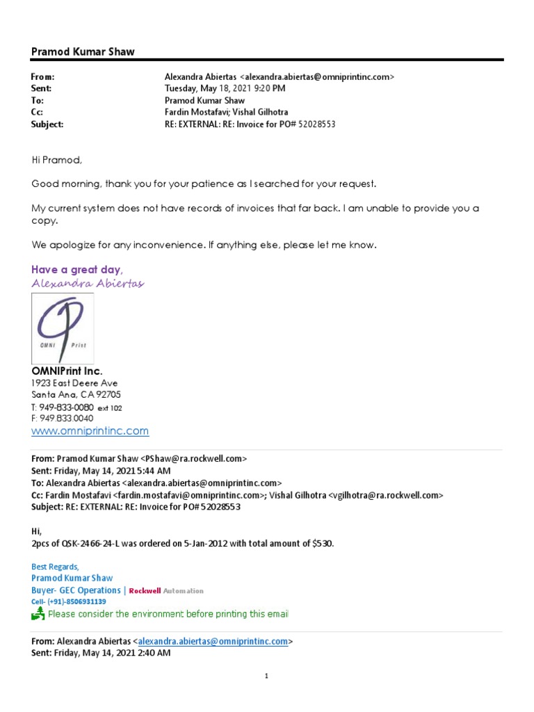 Pramod Kumar Shaw: Have A Great Day, Alexandra Abiertas | PDF | Accounting