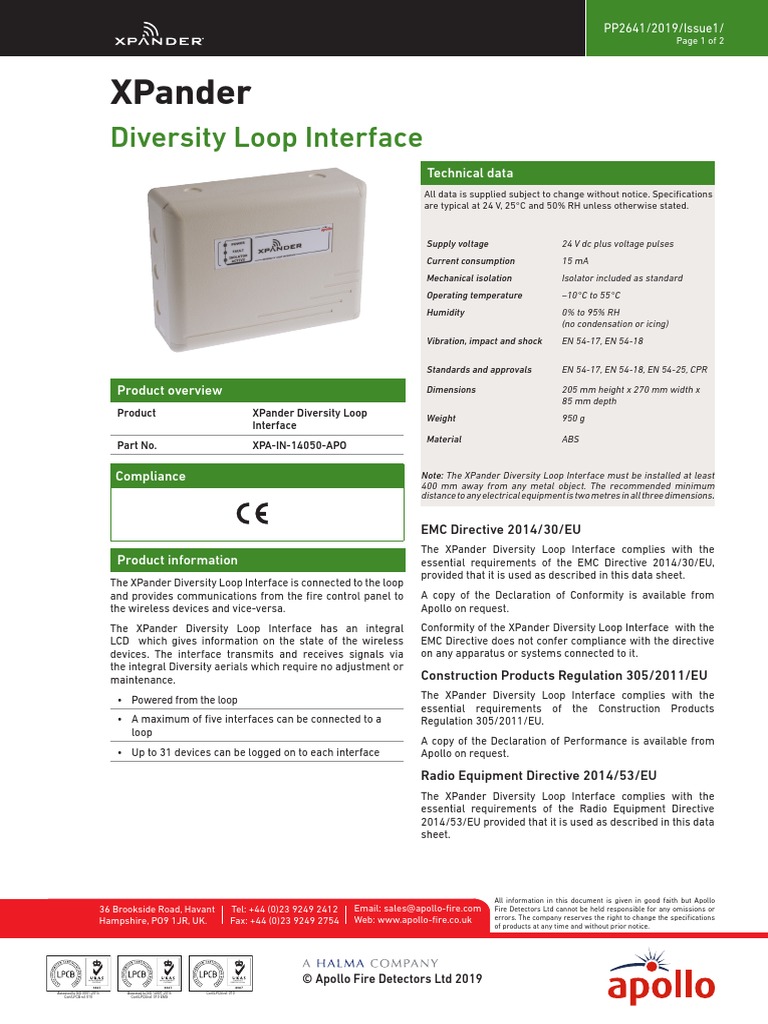 XPANDER - Diversity Loop Interface | PDF | Electromagnetic ...