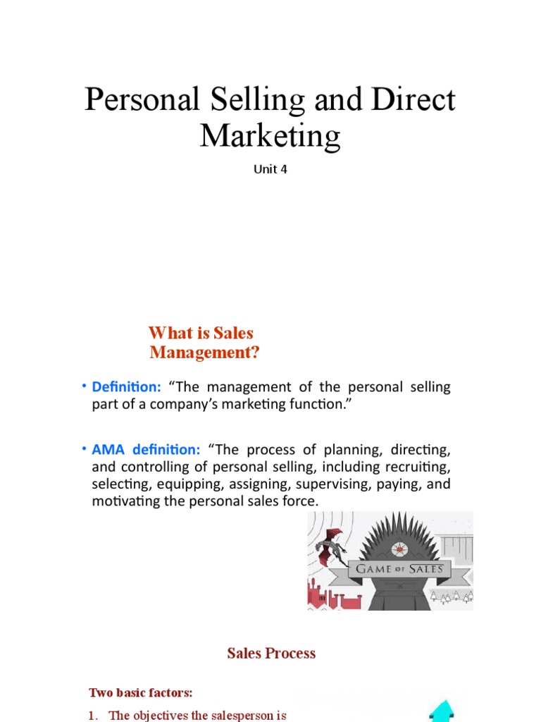 Personal Selling and Direct Marketing | PDF | Direct Marketing | Sales