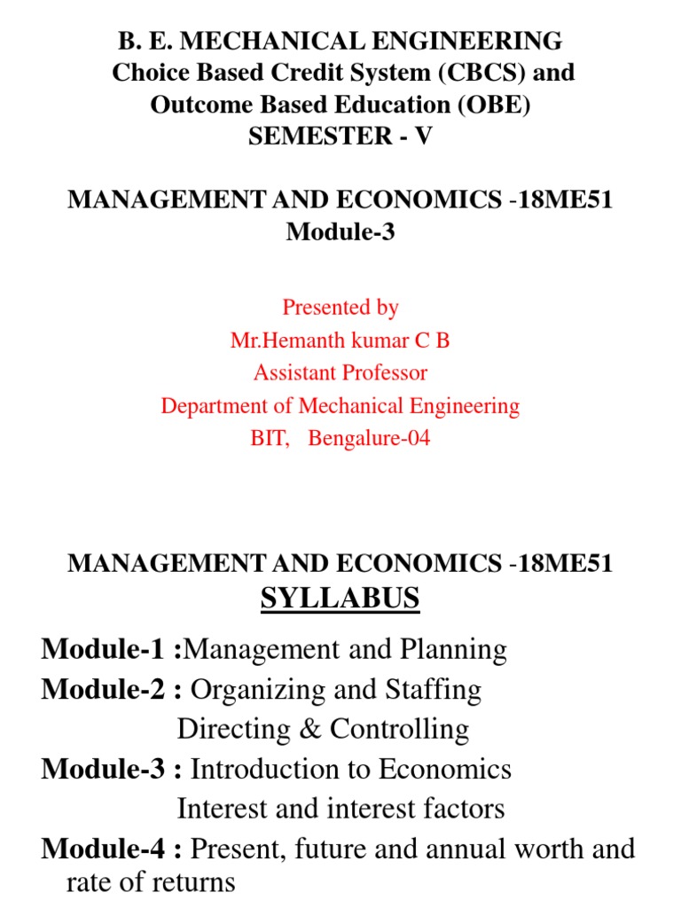 Engineering Economics Overview for Management | PDF | Demand | Supply ...