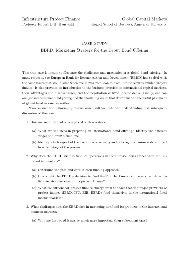 Case Study4.2 | PDF | Bonds (Finance) | Project Finance