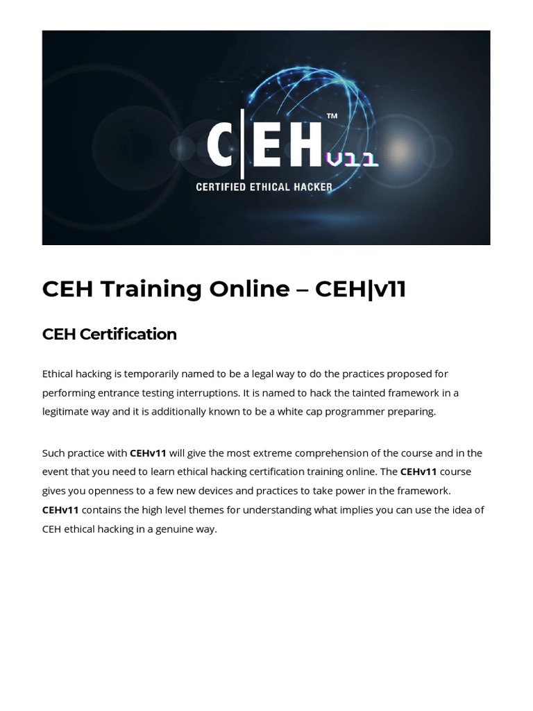 CEH Training Online | PDF