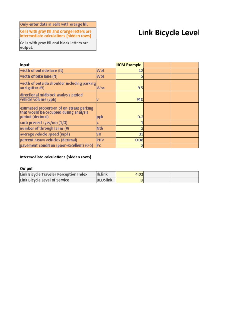BLOS Calculation | PDF | Road Transport | Land Transport