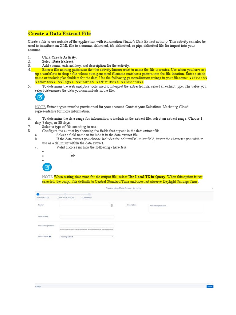How to Create a Data Extract File with Automation Studio | PDF ...