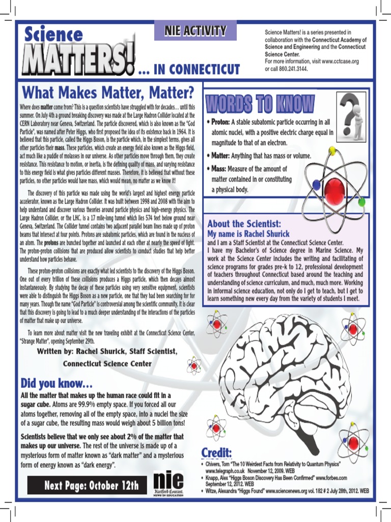 Matter | PDF | Large Hadron Collider | Particle Physics