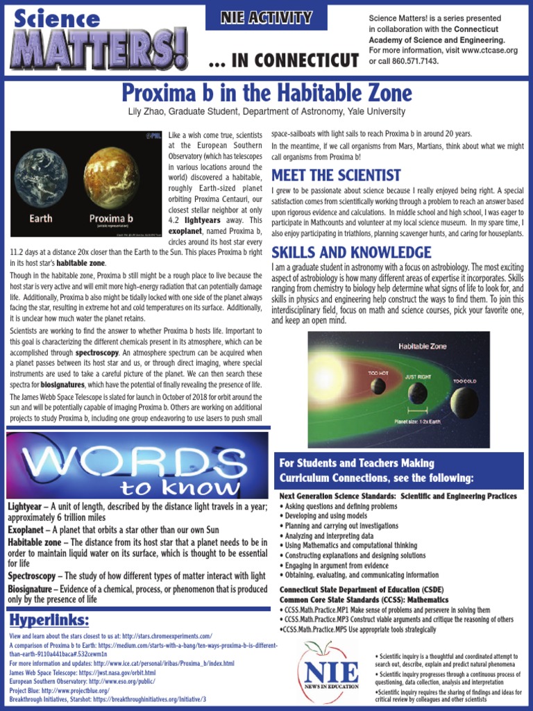 Proxima B in The Habitable Zone: To Know | PDF | Exoplanet | Planetary ...