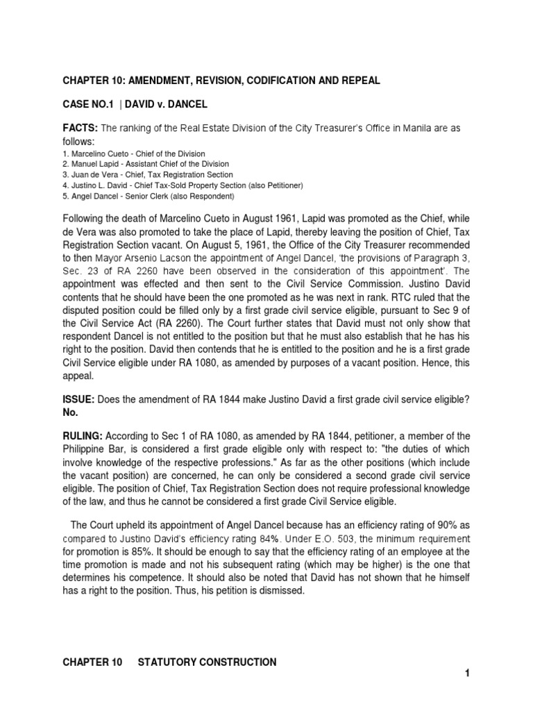 Group 1 Chapter 10 Case Digests | PDF | Habeas Corpus | Ex Post Facto Law