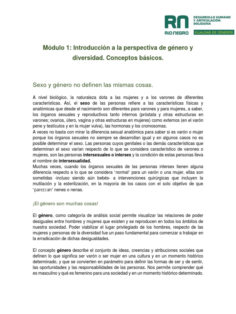 Módulo 1- ley Micaela | PDF | Transgénero | Estudios LGBTQIA+