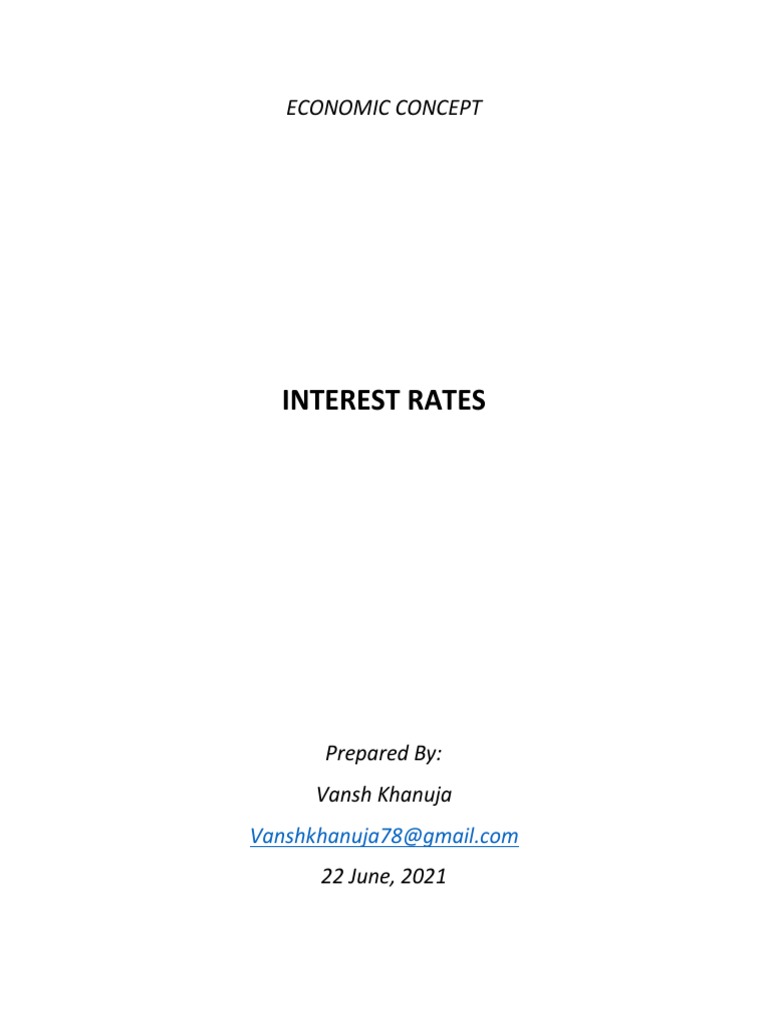 Interest Rates | PDF