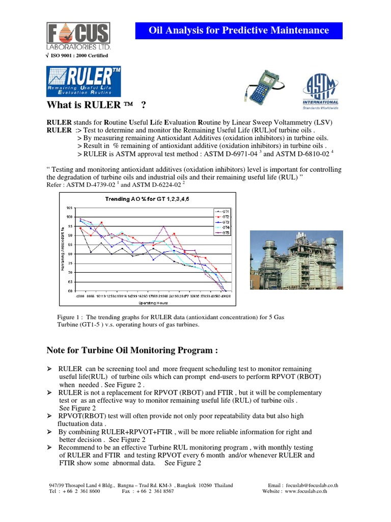 What Is RULER: Oil Analysis For Predictive Maintenance | PDF | Motor ...