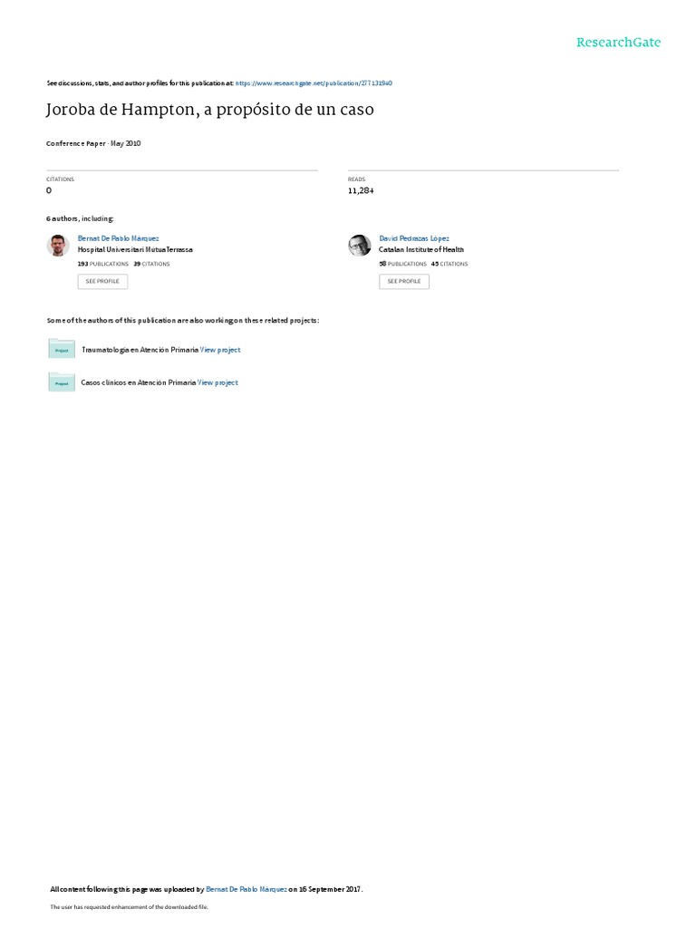 Signo Joroba de Hampton - TEP CON INFARTO | PDF | Enfermedades ...