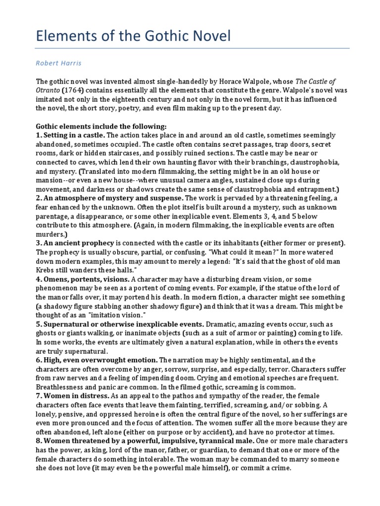 Frankenstein Gothic and Romantic Notes | PDF | Romanticism | Gothic Fiction