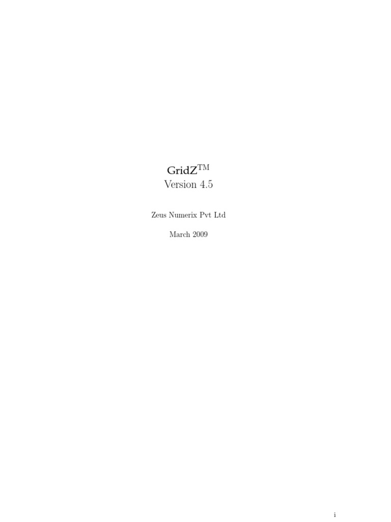 GridZ Manual | PDF
