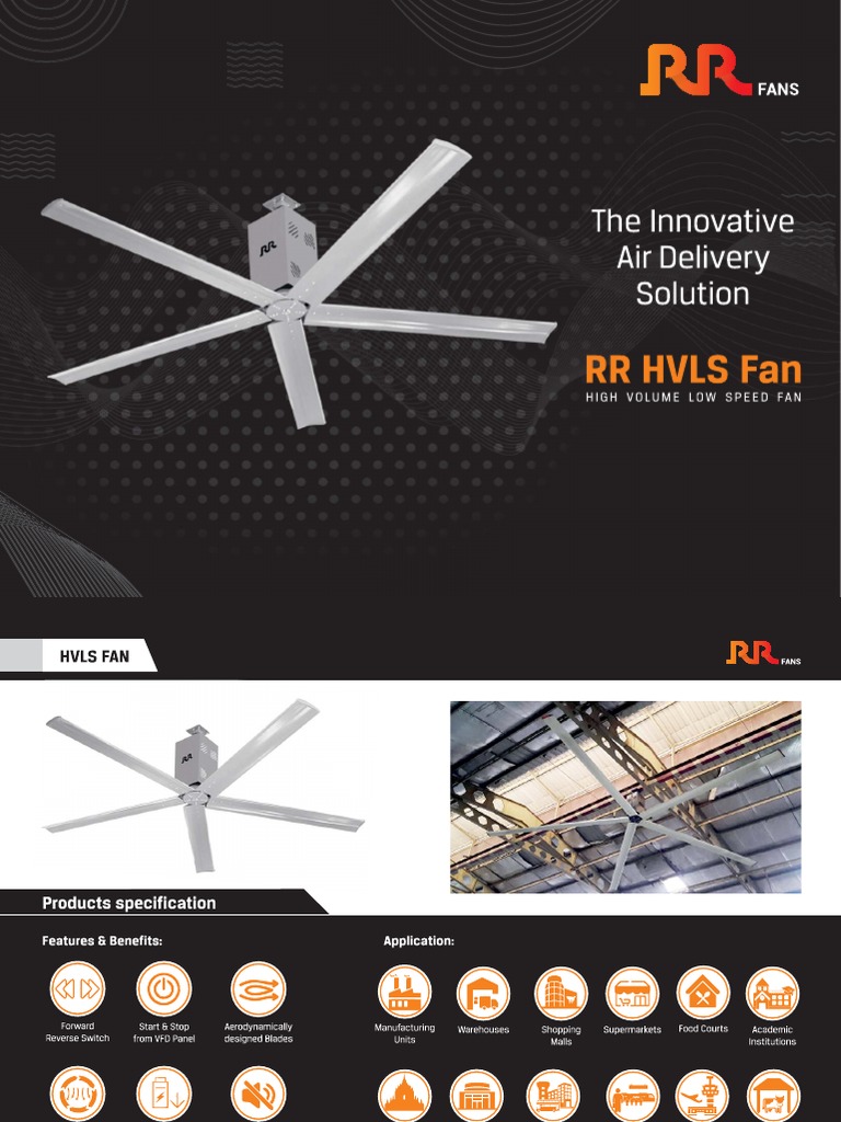 RR Electric HVLS FAN E-Catalogue | PDF
