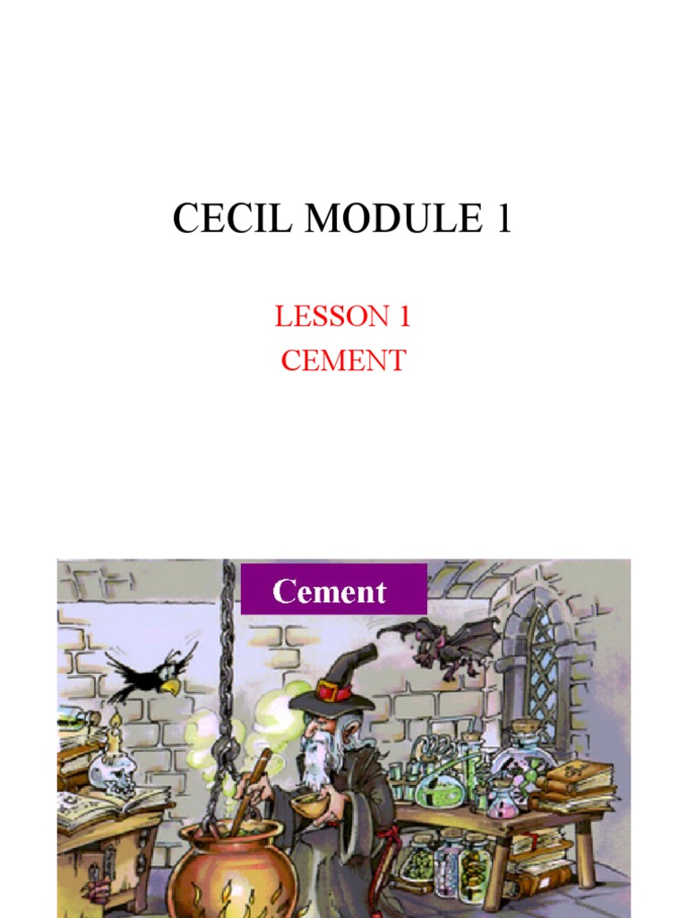 Cecil Module 1 Lesson 1 Cement | PDF