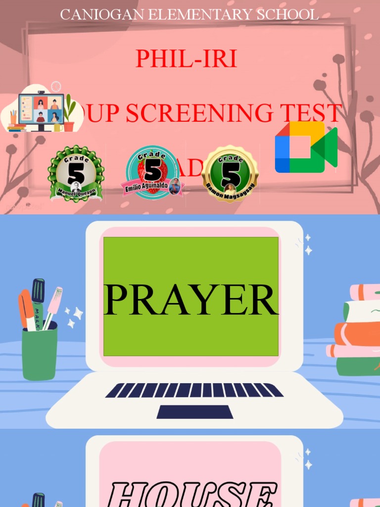 Grade 5 - Virtual Phil-Iri Group Screening Test | PDF