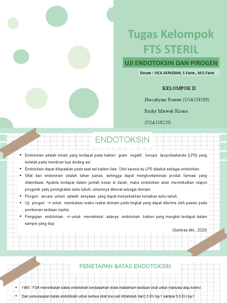 D - Kelompok 2 (UJI ENDOTOKSIN DAN PIROGEN) | PDF