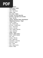 Fish Names in Tamil and English | PDF | Fishing Industry | Fish