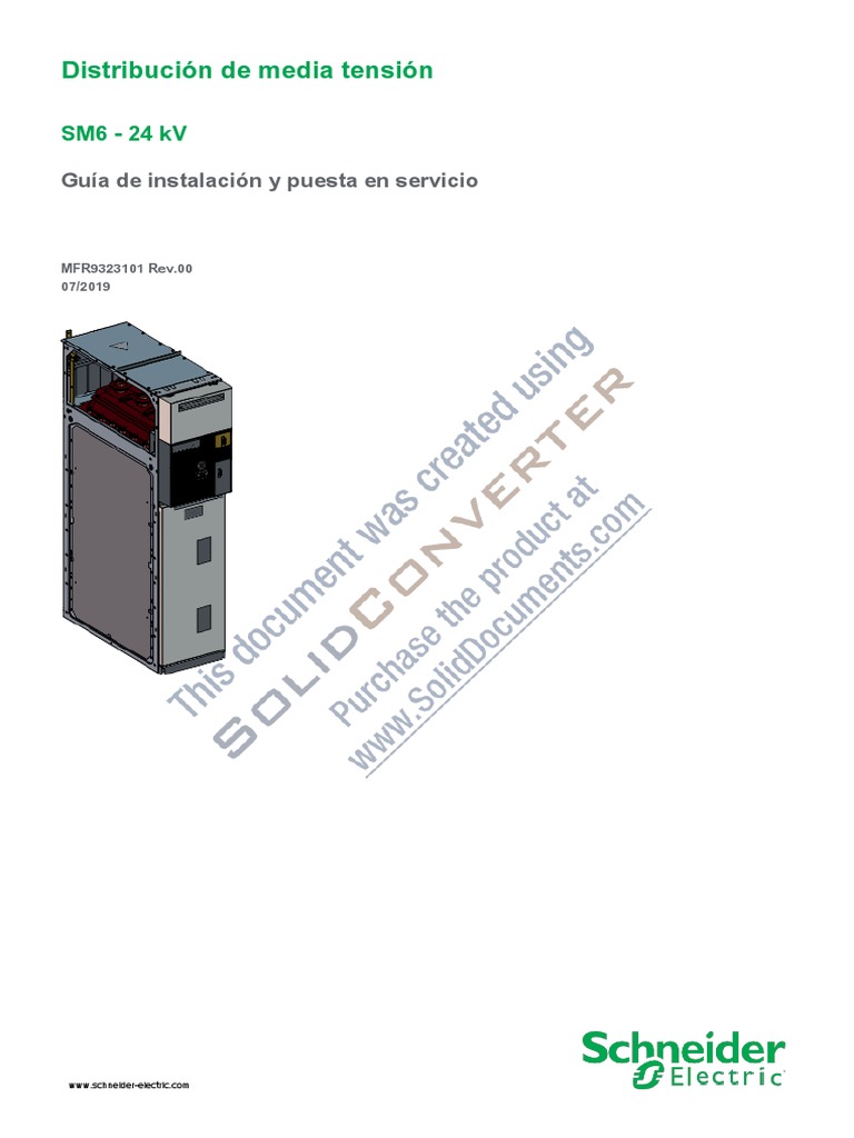 Manual de Montaje SM6 - Esp | Descargar gratis PDF | Relé | Subestacion electrica