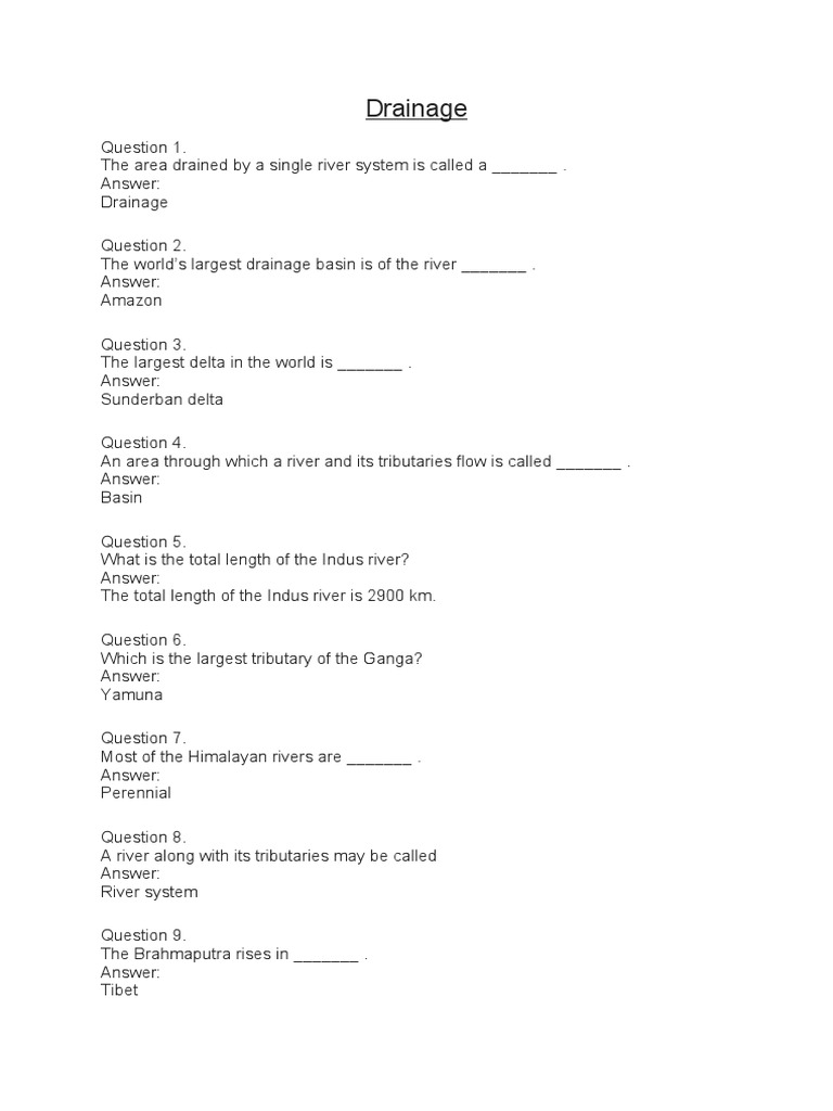 Drainage NOTES | PDF | River | Physiographic Divisions