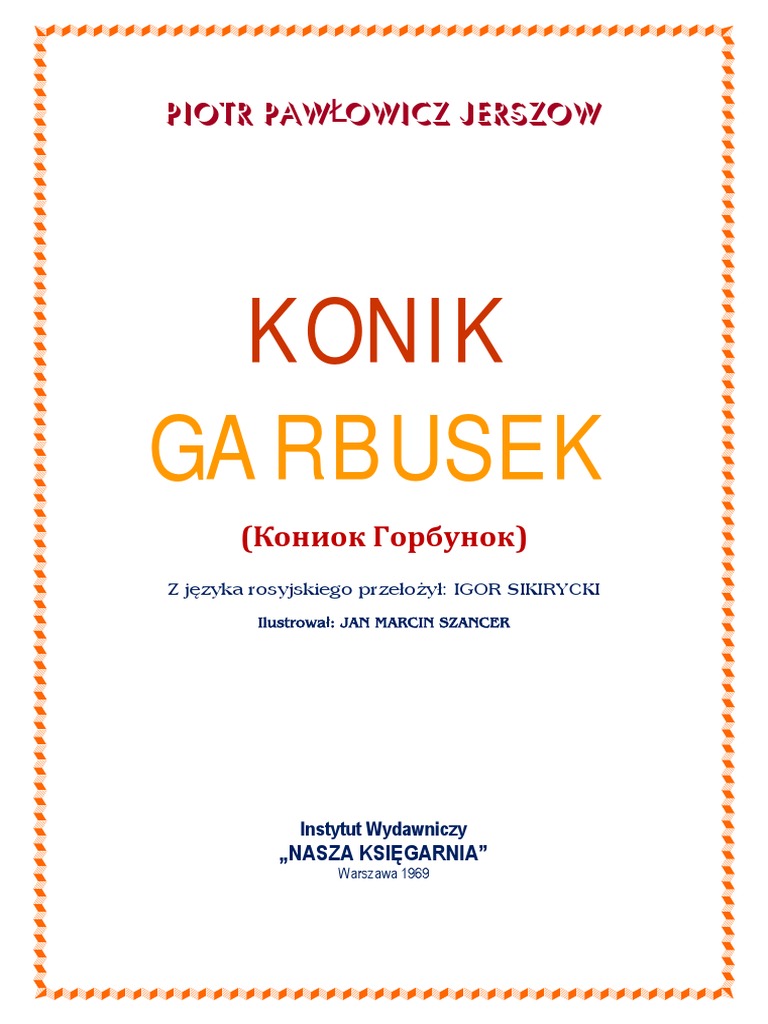 KONIK GARBUSEK - Piotr Pawłowicz Jerszow | PDF