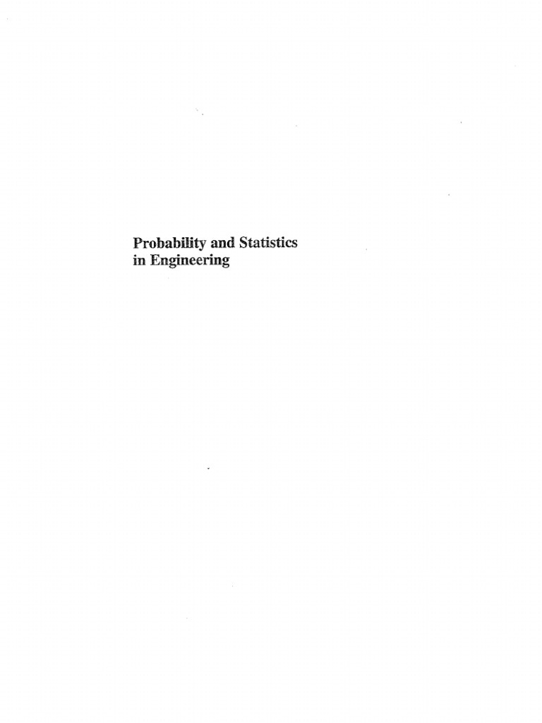 Probability and Statistics in Engg by Hines & Montgomery | PDF